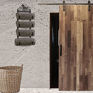 Rustic Metal Horse Towel Roll Wall Rack - Western Farmhouse Country Bathroom Décor
