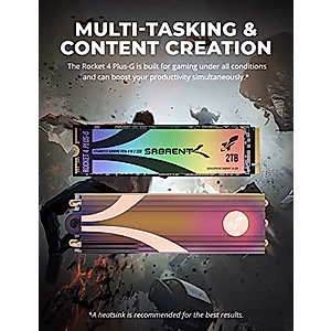 SABRENT Rocket 4 Plus-G 2TB Advanced Gaming M.2 PCIe NVMe SSD, up to 7GBps (SB-RKTG-2TB)