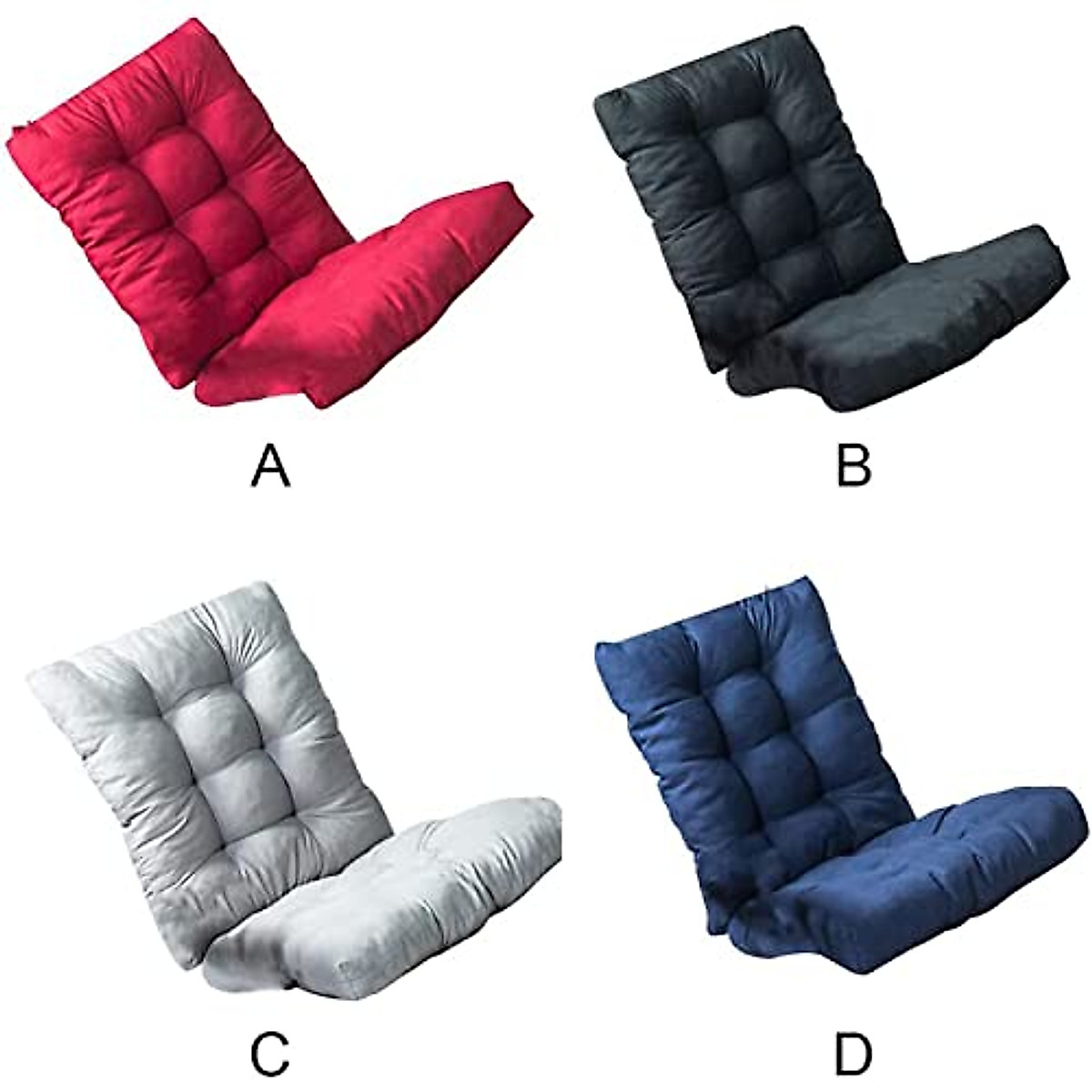 MAIGOOLE 2 Pcs/Set Rocking Chair Cushion, Weather Resistant Patio Chair Seat Cushion, Tufted Thicken Outdoor High Back Rocking Chair Pads,Grey