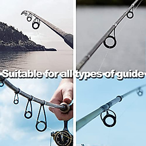 9KM DWLIFE Fishing Rod Repair Ceramic Guide Ring Replacement Kit 14 Sizes 0.13in to 1.86in (A - 28pcs)