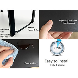 Urhomey plus Expandable Cabinet Shelf 16~26"(L), Stackable Kitchen Counter Shelf Organizer, 22LBS Heavy Duty Shelf Riser, Countertop Storage Pantry Shelf, Durable Metal Sink Shelf (Black)