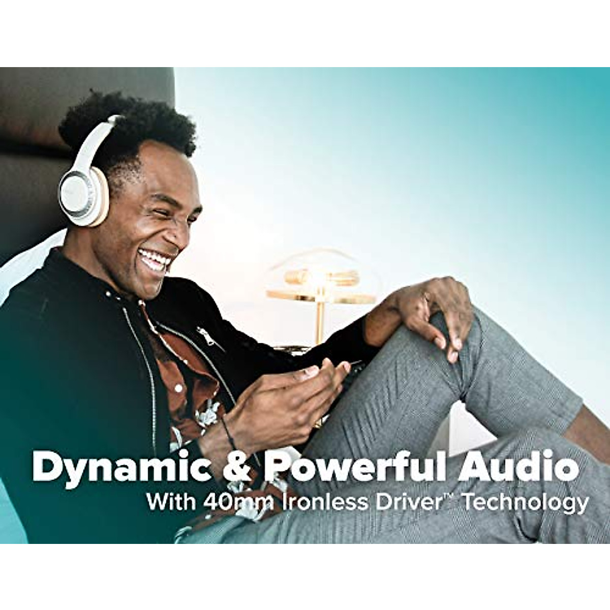 Cleer Audio Enduro 100 Wireless Bluetooth Headphone - Over Ear Fast Charging Lightweight, Podcasting 100Hr Long Battery | Full Charge 4 Day Playback, Play Music & Take Calls Ironless Driver (Sand)