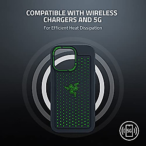 Razer Arctech for iPhone 13 Pro Case: Extra Ventilation Channels - Thermplastic Elastomer Reinforced Corners - Tactile Side Buttons - Compatible with Wireless Chargers and 5G Black