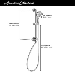 American Standard 9238759.295 Spectra Filtered Hand Shower Rail System in Brushed Nickel