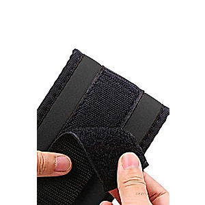 AOHO MOOON Comfortable Adjustable Padded Ankle Wrist Cuffs Neoprene Padded Straps D-Ring Glute Kickback for Cable Machine, Ideal for Glutes Exercises (Pair, Black)