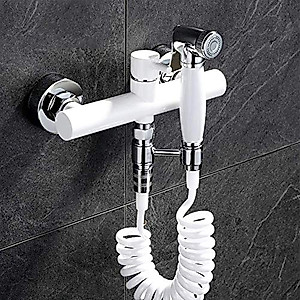 BINCAVIDOU Toilet Bidet Sprayer Douched kit Copper Shower Mixer Wall Mounted Basin Faucet Hand Basin Faucet
