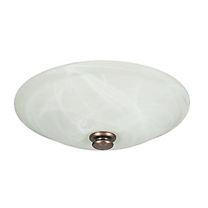 Hunter 80200az Boswell Decorative Bathroom Ventilation Fan with Light and 3 Interchangeable Finials Included (Chrome, White, and Oil-Rubbed Bronze), Swirled Marble Glass, 70 CFM