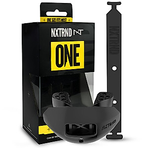 Nxtrnd One Football Mouth Guard, Strap Included, Fits Adult & Youth (Black)