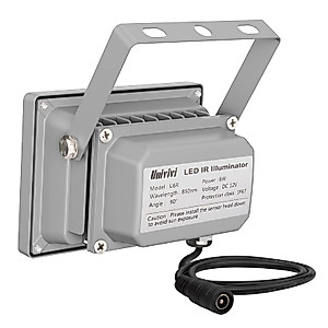 Univivi Infrared Illuminator, 850nm 6 LEDs 90 Degree Wide Angle IR Illuminator for Night Vision,Waterproof LED Infrared Light for IP Camera,CCTV Security Camera