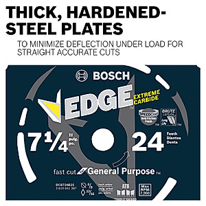 Bosch DCB724B3 3 pc. 7-1/4 In. 24 Tooth Edge Circular Saw Blades for Framing