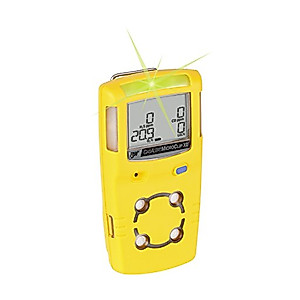 BW Technologies MCXL-XWHM-Y-NA GasAlertMicroClip XL 4 Gas Detector, CO, H2S, LEL and O2, Yellow