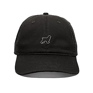 Daxton Dog Breeds Baseball Dad Hat Unstructure Low Profile Strapback, Cocker Spaniel Dog, Black Hat