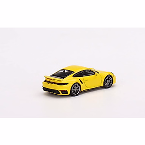 True Scale Miniatures Model Car Compatible with Porsche 911 Turbo S (Racing Yellow) 1/64 Diecast Model Car MGT00497