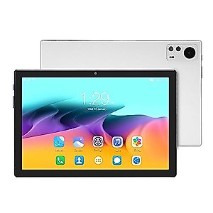 DAUERHAFT 10.1 Inch Tablet, Tablet Octa Core 5G WiFi Tab M10 3200x1440 8MP 13MP for Android 11 for Work (White)