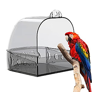 ＫＬＫＣＭＳ Bird Hanging Cage Feeder Bathing Tub for Parrots Pet Canary Accessories