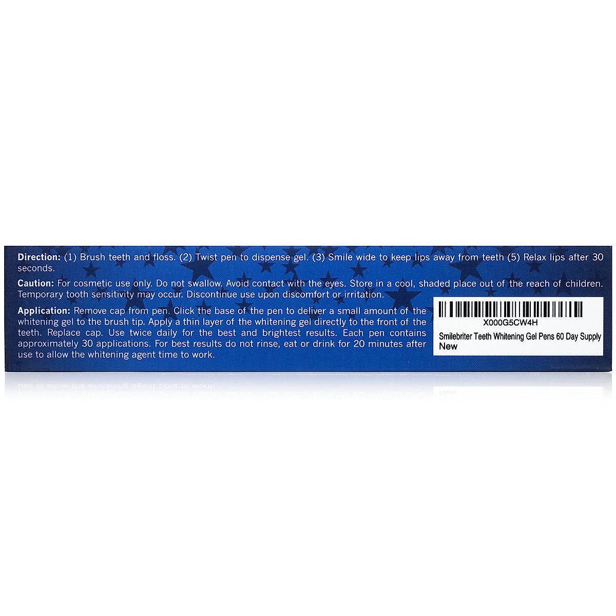 Smilebriter Teeth Whitening Gel Pens, 2 Pens :: No Peg, PPG, Artificial Flavors, or GMOs :: Gentle on Sensitive Teeth, Organic Ingredients :: Supports Dental Health, Mint Flavor