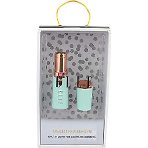 Elle Painless Hair Remover - Built-in LED Light, Removes Lip, Chin, and Cheek Hair, Suitable for All Skin Types (Mint)