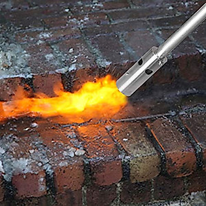BLUEFIRE 32" Long Propane Weed Torch Burner,Blow Torch,Trigger Start Self Ignition on Handle,Single Hand Operation, Lightweight Portable Weeds Burn Garden Tool Snow Ice Roof Road Charcoal Fire Starter