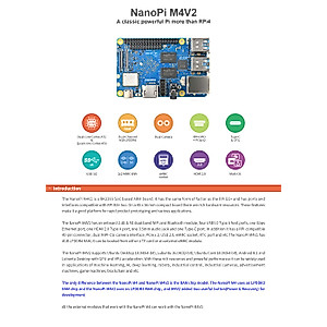 NanoPi M4V2 ARM Single Board Computer Rockchip RK3399 Mini PC Support Android 8.0 Linux OpenCV 4.1, Bundle with 8G eMMC Module