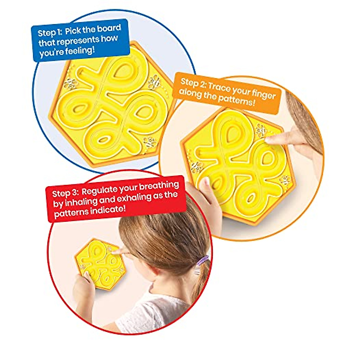 hand2mind Mindful Maze Garden Pack, Finger Labyrinth for Kids, Mindfulness for Kids, Sensory Play Therapy Toys, Calm Down Corner Supplies, Social Emotional Learning Activities (Set of 2)