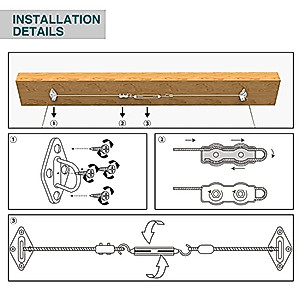 ECOOPTS 3'x16' Retractable Water-Resistant Wave Sun Shade Canopy Pergola Cover Shade Sail Awning for Outdoor Patio Porch Garden Deck Backyard (Light Grey)