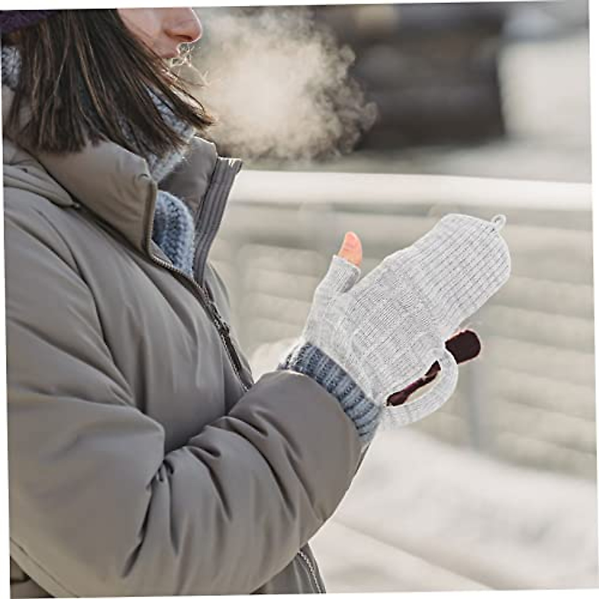 CLISPEED 1 Set Heated Gloves Ski Gloves Outdoor Gloves Knit Gloves USB Computer Gloves Electric Winter Gloves Unisex Heating Gloves Winter Warm Gloves Outdoor Sports Gloves Hand Covers Man