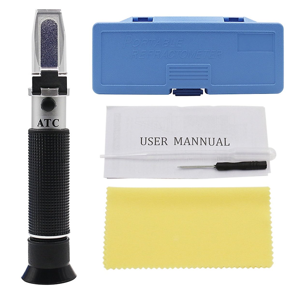 LOXGO Handheld Salinity Refractometer For Aquarium 0 To Salinometer Portable SeaWater Concentration Tester Meter ATC Handheld Salinity Refractometer