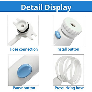 Replacement Hose and Handle Parts for Waterpik Aquarius Water Flosser (WP-100 WP-140 WP-150 WP-900 Series) Oral Hygiene Accessories Water Hose Plastic Handle Compatible