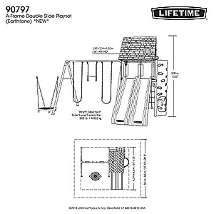 Lifetime 90797 Big Stuff Adventure Swing Set, Brown/Green