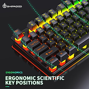 HQDZSZ Wired Gaming Keyboard and MouseUniversal， Keyboard and Mouse Set, USB Interface, Wired Keyboard and Mouse Set, Laptop, Desktop Computer, Office and Home use (Black)