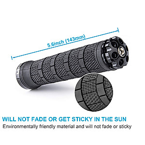 Bike Grips, LX LERMX Bicycle Handlebar Grips Made of Soft Non-Slip-TPR Rubber End Bike Handle bar Grips for MTB, BMX, Mountain, Downhill, Folding Bike, Beach Cruiser, Scooter