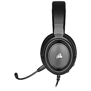Corsair HS45-7.1 Virtual Surround Sound Gaming Headset w/USB DAC - Memory Foam Earcups - Discord Certified - Works with PC, Xbox Series X, Xbox Series S, PS5, PS4, Nintendo Switch, MacOS - Carbon