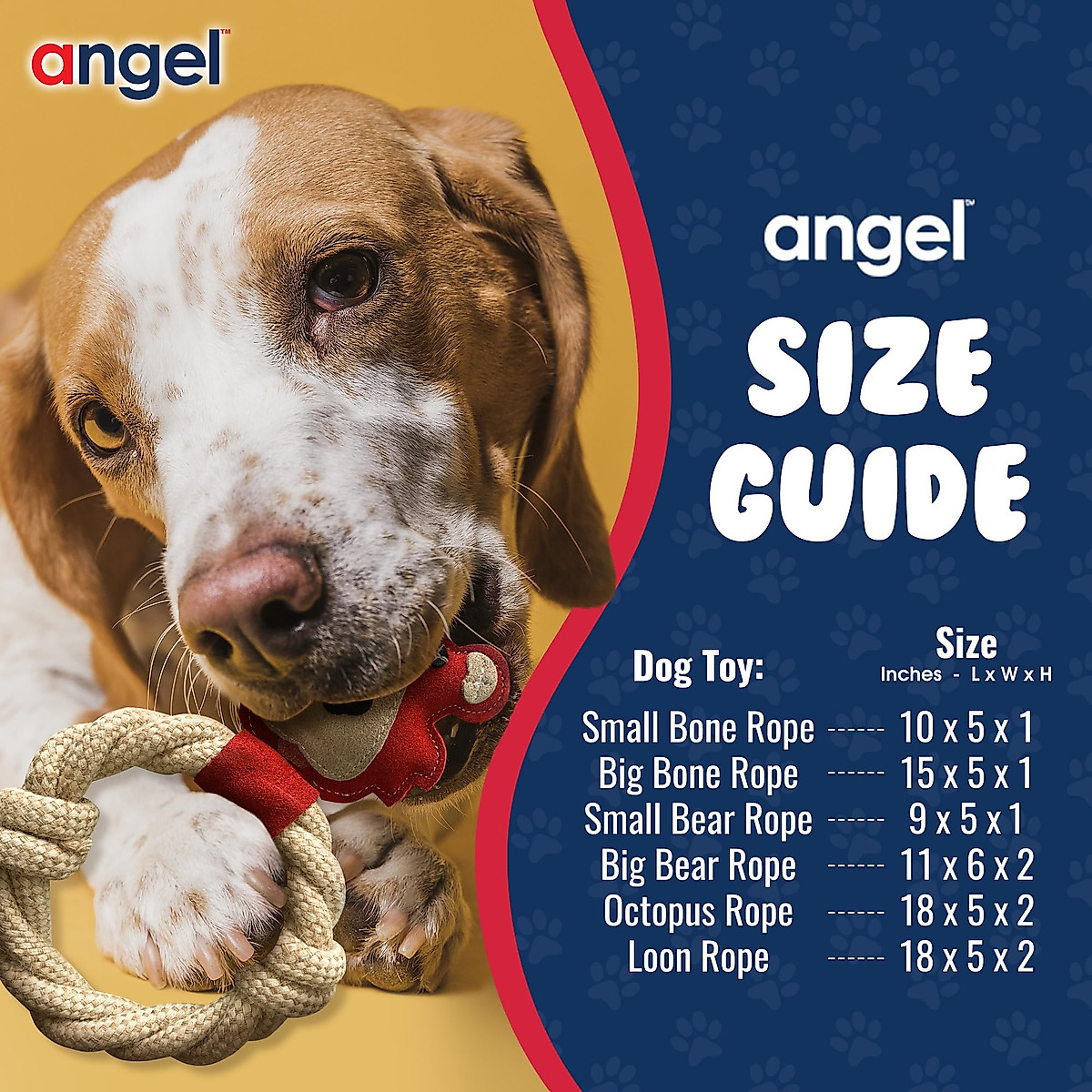 Angel Pet Supplies Bear Natural Rope Dog Toy | Handmade & Durable Dog Toys | Interactive Play & Mental Stimulation | Handmade Puppy Toys and Dog Toys