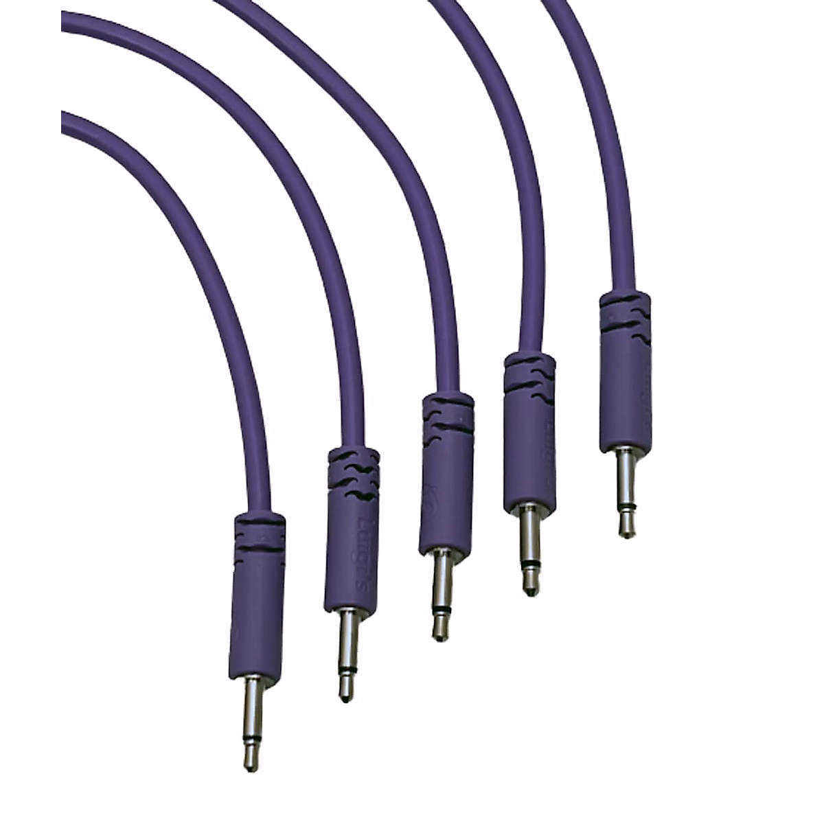 Luigis Modular Supply Spaghetti Eurorack Patch Cables - Package of 5 Purple Cables, 24 (60 cm)