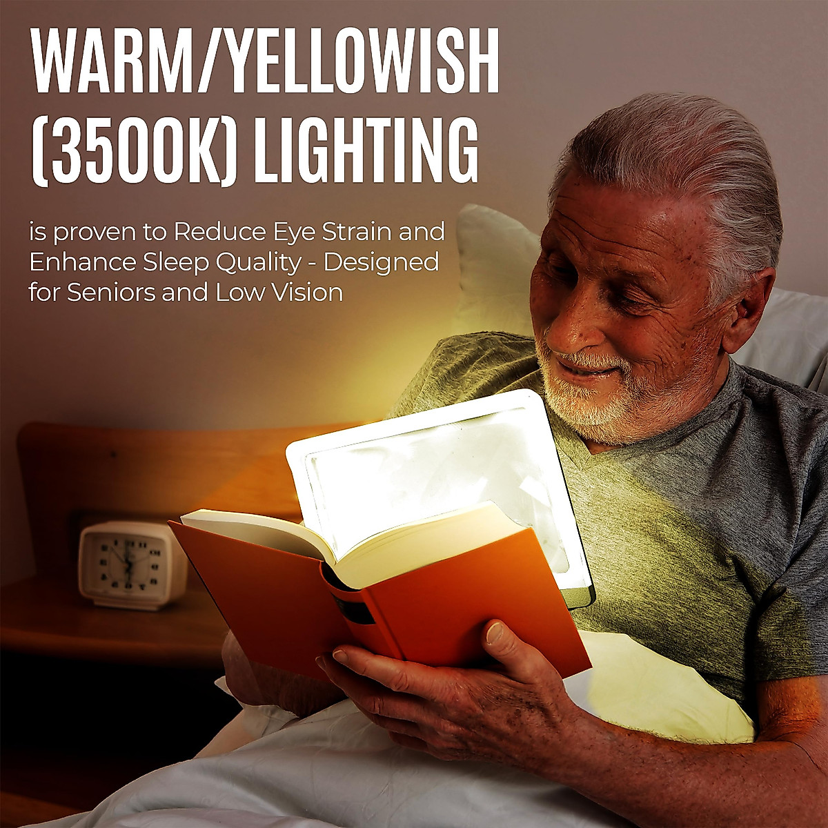 MagniPros 3X Large Ultra Bright LED Page Magnifier with Anti-Glare Dimmable LEDs(Evenly Lit Viewing Area & Relieve Eye Strain)-Ideal for Reading Small Prints & Low Vision