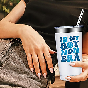 Grifarny Boy Mom Gifts for New Mom - Mothers Day Gifts for Boy Mom, Pregnant Mom, Expecting Mom, Mom to be, Mommy to be - In My Boy Mom Era Tumbler Mug 20 oz