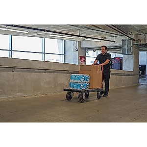 Rubbermaid Commercial Products Platform Truck Motorized Kit, Medium Size, 24"x48", for Moving Heavy Loads in Industrial/Commercial/Warehouse Environments