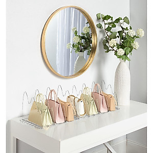 Purse Organizers for Closet,Acrylic Purse Organizer for Closet,Adjustable Handbag Storage Organizer,Shelf Dividers for Closet Organization (Clear)