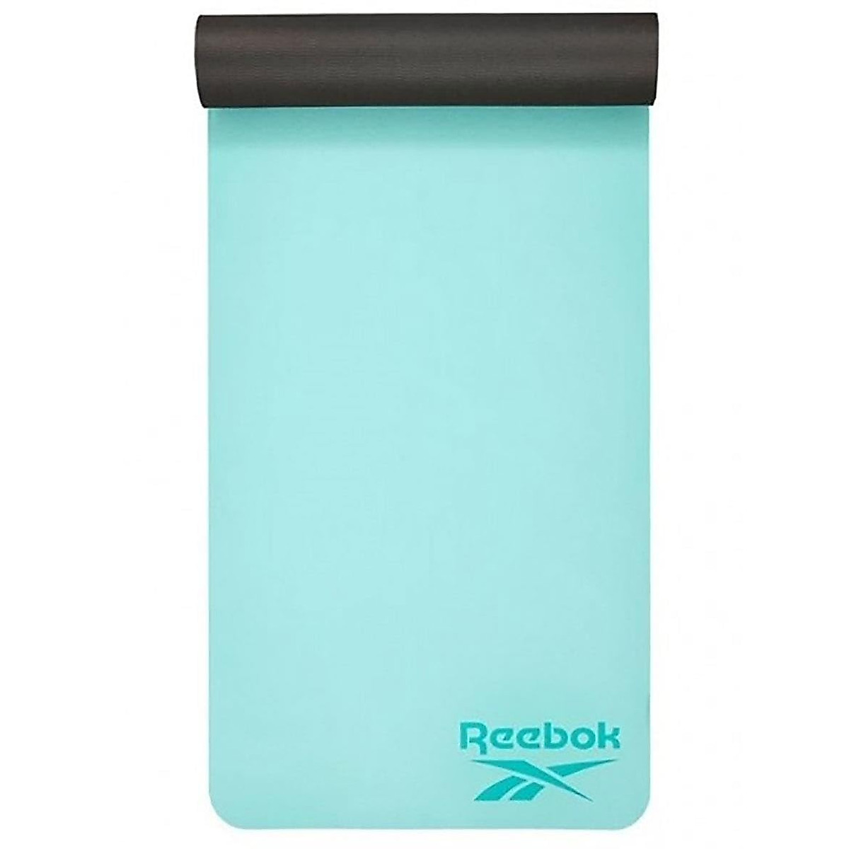 Reebok Double-Sided Yoga Mat - Lightweight, Compact, Rollable, and Cushioned Supportive Workout Mat for Yoga, Pilates, and General Exercise - Non Slip Base with Reversible Design - 6mm, Blue