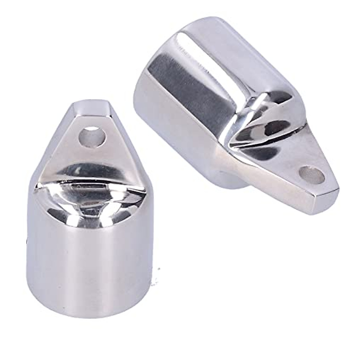 Universal Top Cap External Eye End Accessories 316 Stainless Steel Bimini for 1in OD Round Tube (Pack of 2) for Top Caps Tube Canopy Hardware Eye End Cap Top Cap Fitting Boat Slide Cap Top Eye End Sta