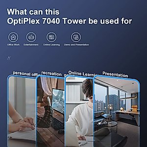 Dell PC Tower Computer OptiPlex 7040 Desktop, i5 6500 3.20GHz,16GB DDR4 Ram New 1TB M.2 NVMe M.2 SSD, 1TB HDD, Built-in WiFi 6E AX210,Bluetooth 5.2 Windows 10 Pro,3 Monitor Support (Renewed)