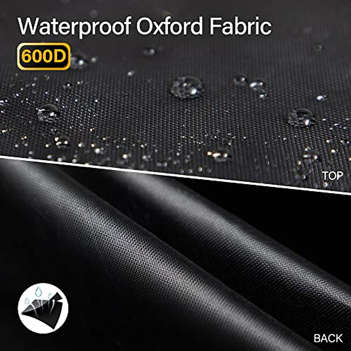 LAUSAINT HOME Patio Furniture Covers, Outdoor Furniture Set Cover Waterproof, Rectangular Outside Table and Chairs Cover, UV Resistant Anti-Fading with Storage Bag Included, 90 X 62 inch