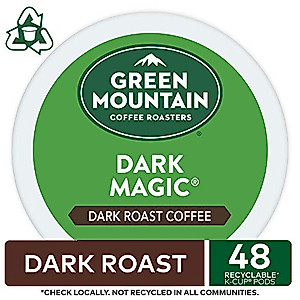 Green Mountain Coffee Roasters Dark Magic, Single-Serve Keurig K-Cup Pods, Dark Roast Coffee, 48 Count