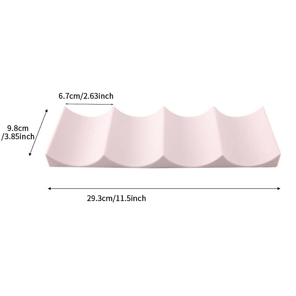 European Style Wine Rack, Modern Wave Shape Anti Slip Table Top Home Fridge Shelf, Wine Rack Countertops Display Stand Kitchen Storage Can Bottle Holder(Milky White,Size:1pc)