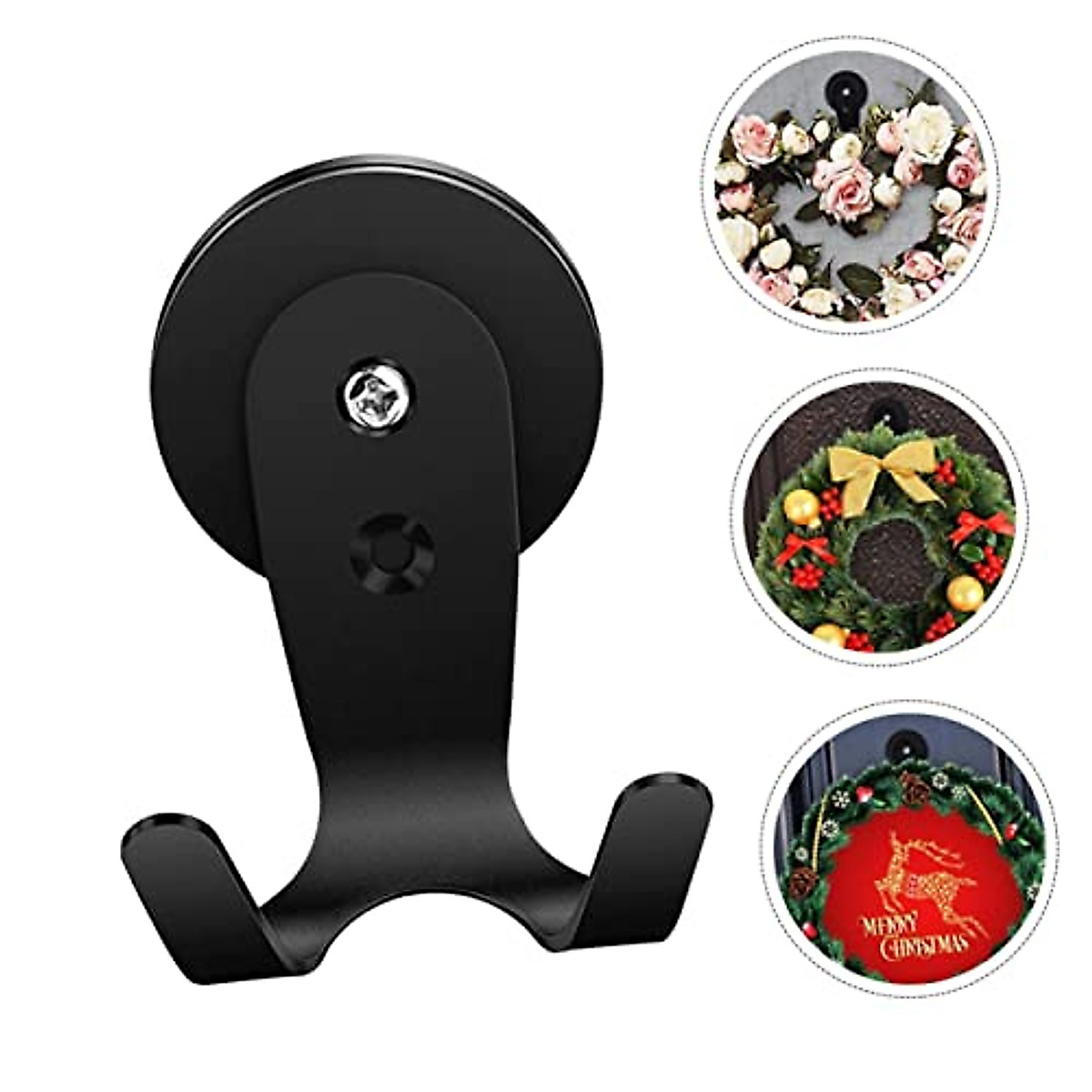 Amosfun 3pcs Coat Front Cup Room Retro Key Punch-Free Metal Mounted Sundries Cap Hook Utility Daily Use Hangers Duty Multi-Functional Hanging Refrigerator Towel Party for Door Round Bags