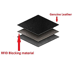 RFID Blocking Men's Tri-fold Vintage Biker Cowhide Leather Steel Chain Wallet,Snap closure, Made In USA,tc315-solid black