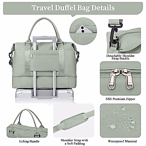 Weekender Bags for Women,Personal Item Travel Bag with Shoes Compartment,Overnight Travel Duffel Bag with Toiletry Bag