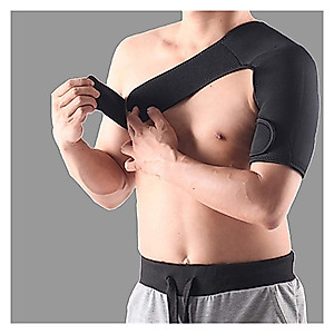 LANREN Adjustable Men Women Left Shoulder Brace Support Strap Sport Protector Belt Bandage Joint Injury Pain Relief