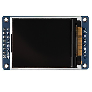 Bewinner 1.8inch LCD Display Module, TFT Screen Module 128 x 160 Resolution Onboard Driver ST7735 SPI Interface, Full-Color LCD Screen Display Controller Module