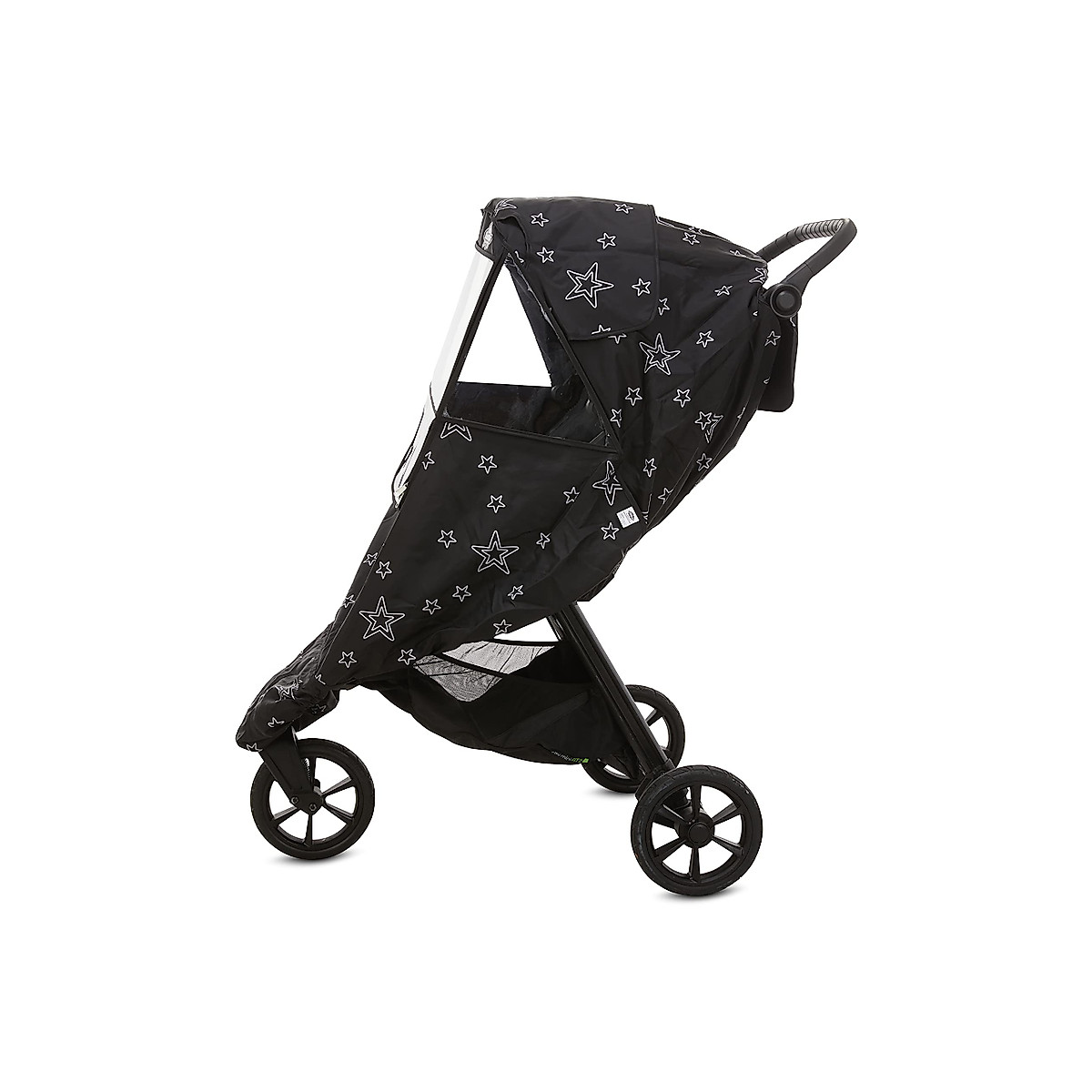 First Essentials Stroller Rain Cover Universal, Baby Travel Weather Shield, Windproof Waterproof, Protect from Dust Snow (Black)